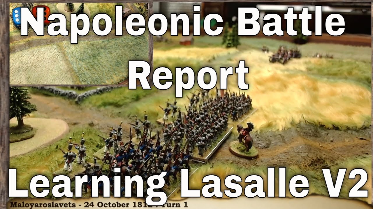 Napoleonic Battle Report France vs Russia 1812 Part 1 Learning to Play Lasalle V2