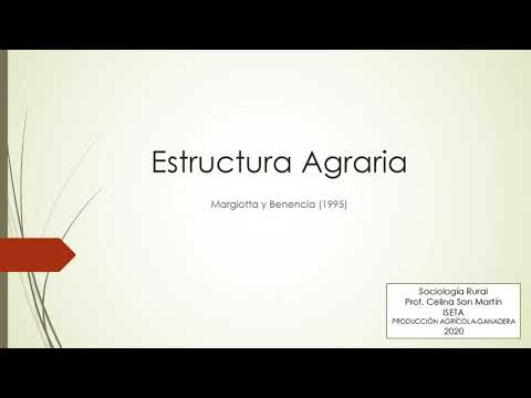 Unidad 2: La estructura social agraria – sociología rural