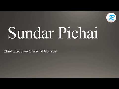How to pronounce Sundar Pichai