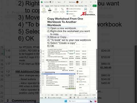 How to copy a sheet in Excel or move to another workbook - Excel Tips and Tricks