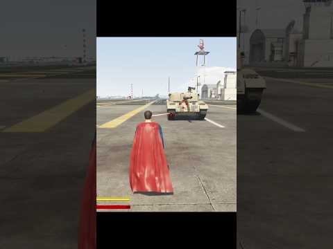 GTA V: Superman Vs Tank🔥 #gta5gameplay #shorts #michael #trevor #superman