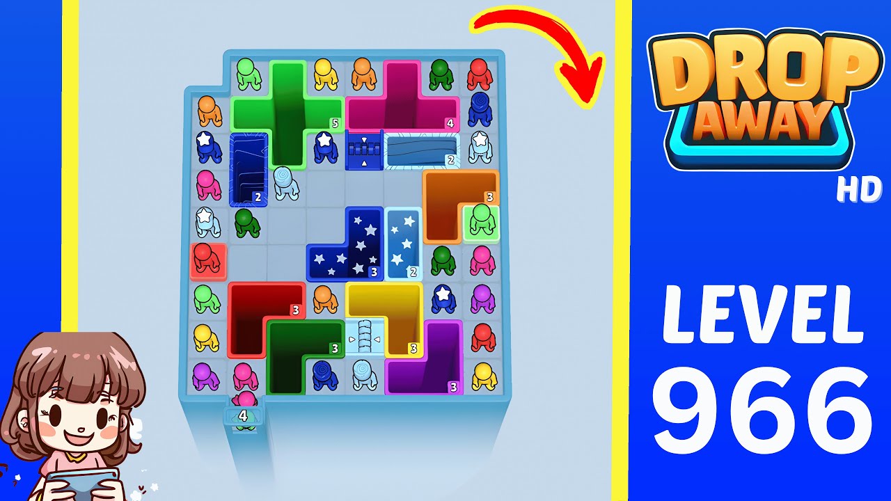 Drop Away Level 966 Solution Walkthrough