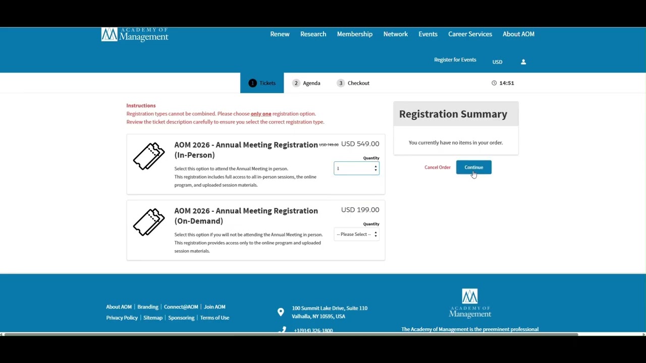 AOM 2026: How to Register for an AOM Event