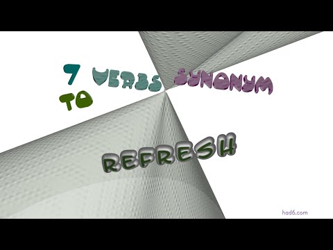 refresh - 8 verbs synonym of refresh (sentence examples)