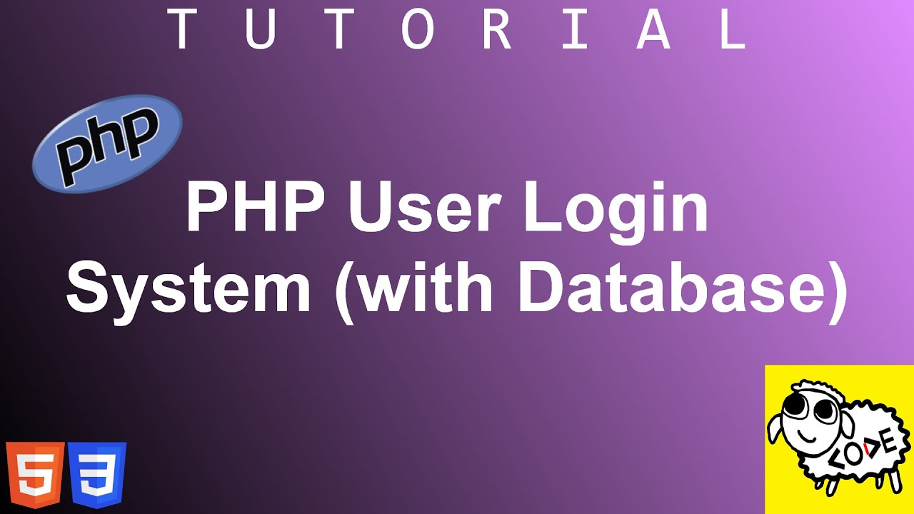 PHP User Login System (with Database)  |  PHP / PDO / HTML / CSS