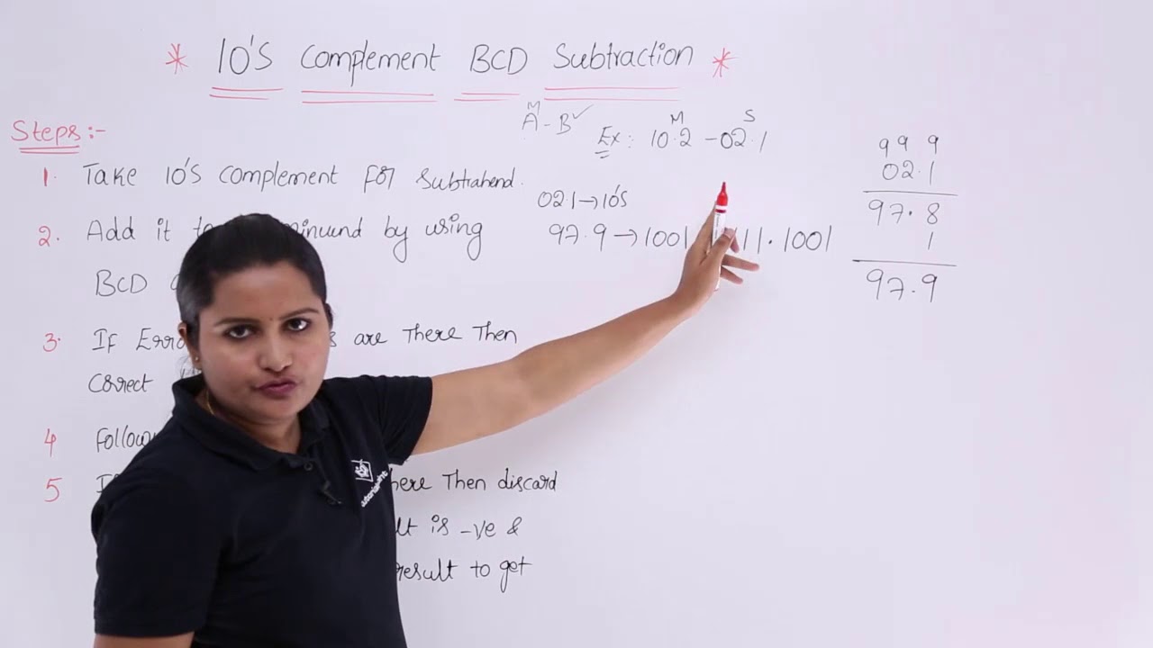 BCD Subtraction using 10's Complement