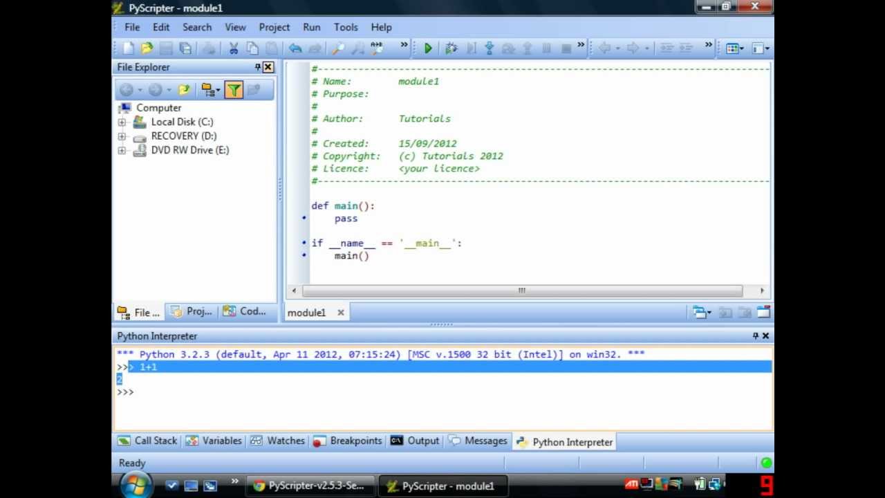 Python - Installing Python and PyScripter under Windows