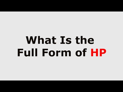 What is The Full Form of HP