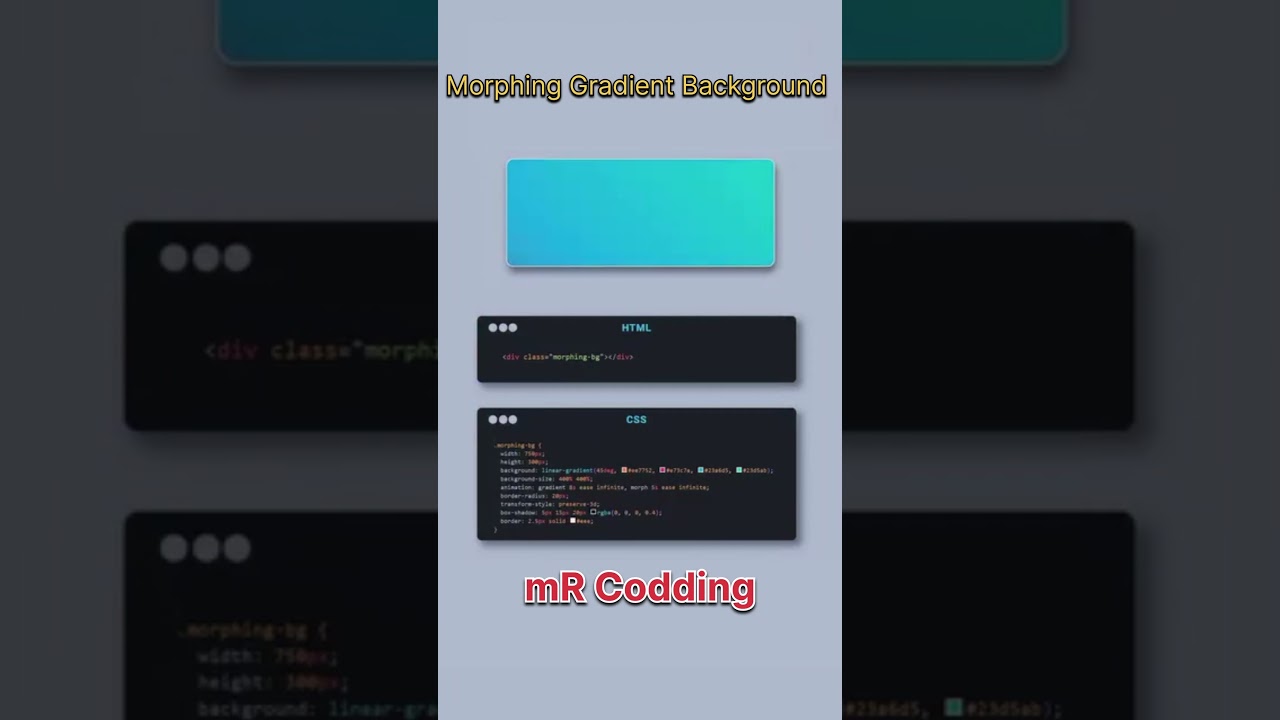 AMAZING 🤩 GRADIENT Morphing Gradient Background Using Html css