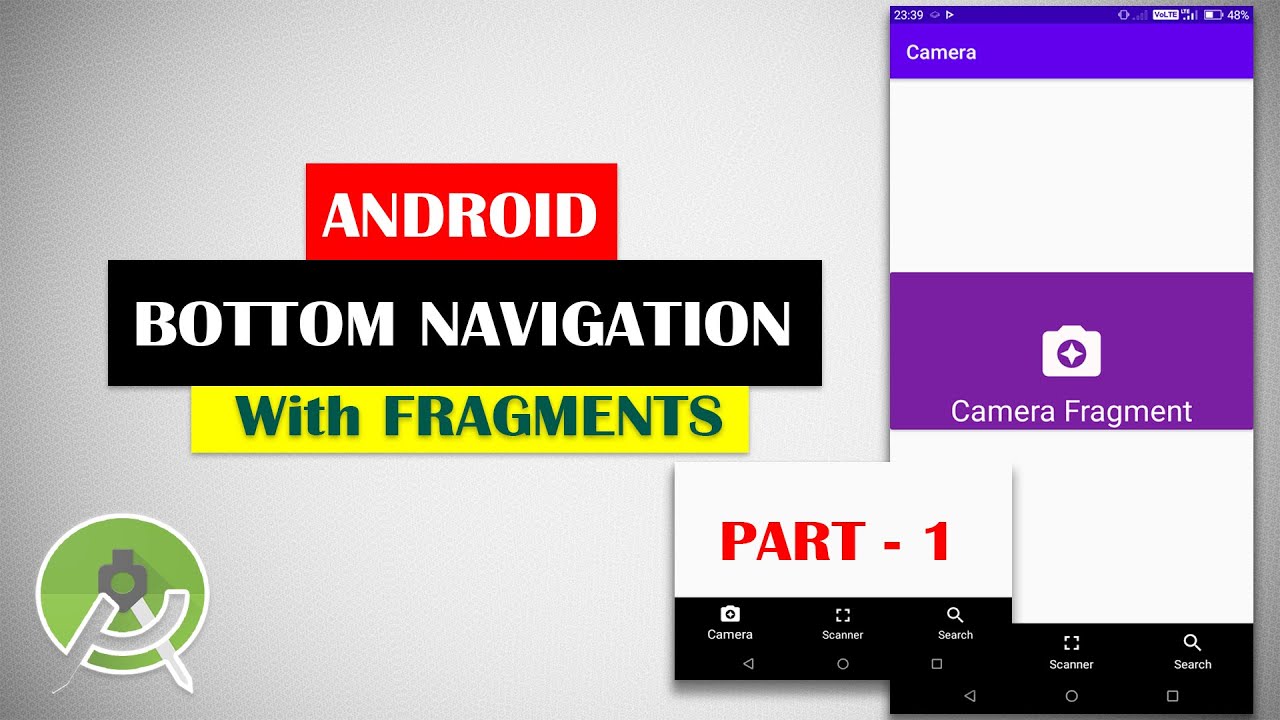 Android Bottom Navigation With Fragments for Beginners |Part 1/2 | Android Studio Tutorials