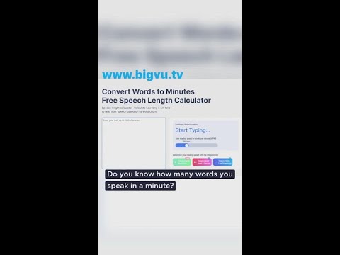 Measure Your Speaking Speed with BIGVU