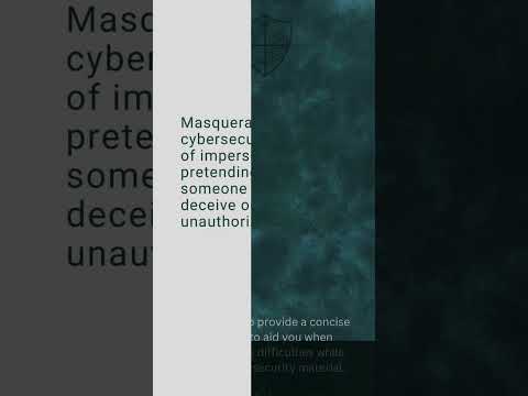 Masquerading, Cybersecurity Mini Dictionary #shorts