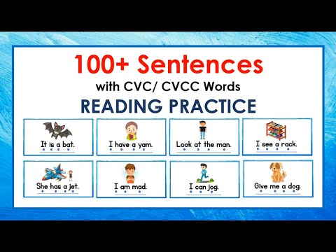Reading for Grade 1 | 100 Sentences with CVC Words | Sentences with Sight Words fpr Grade 1
