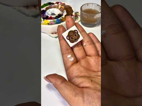 Painting π΅ Monkey Face Emoji #ASMR #DIY #shorts #art #tiktok