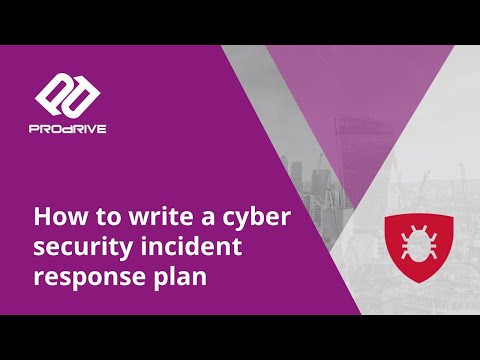 How to write a Cyber Incident Response Plan