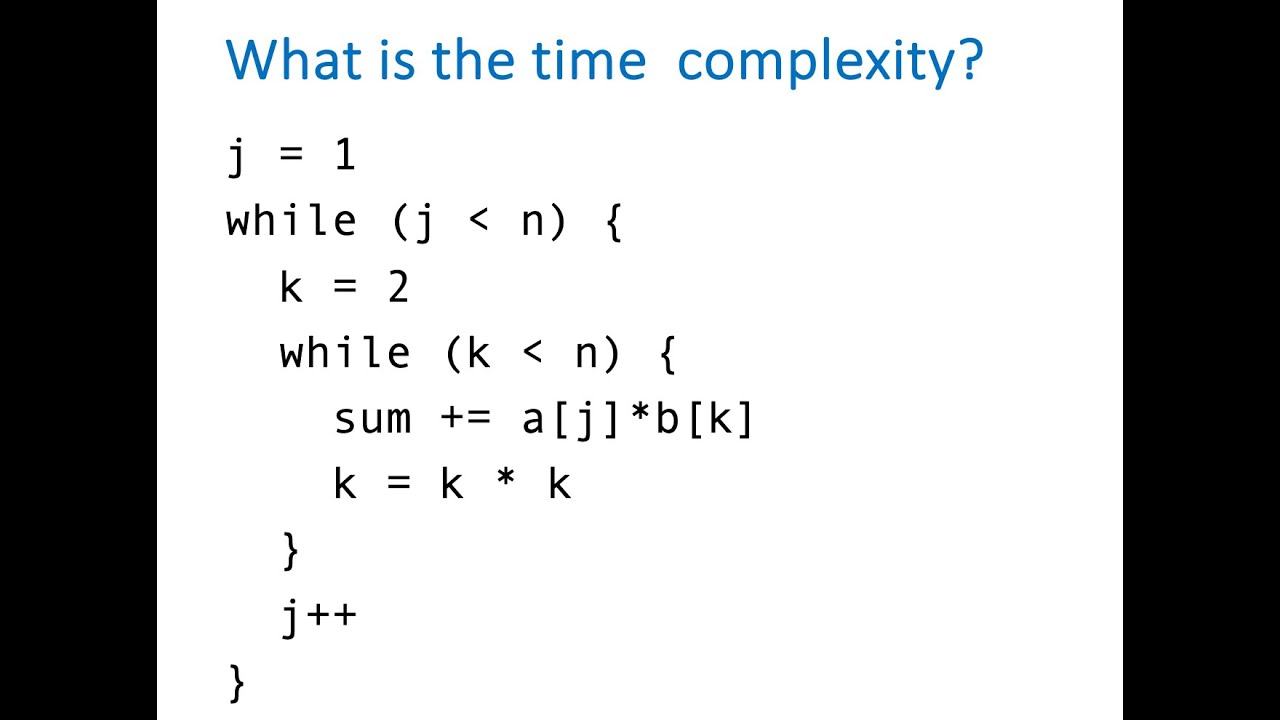 Asymptotic Analysis Example With Two Nested Loops