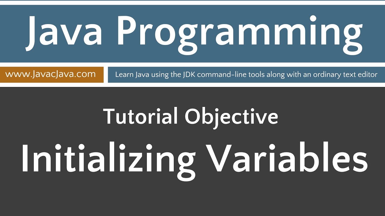Learn Java Programming - Initializing Variables