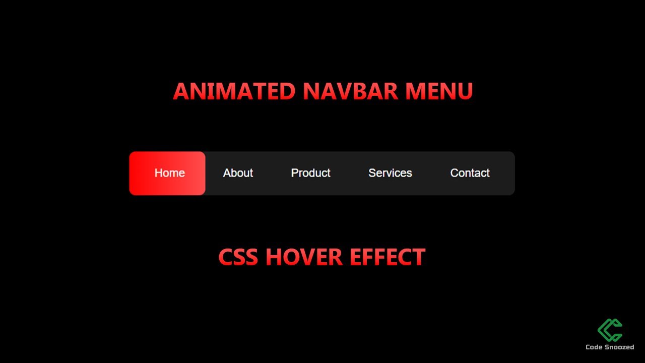 Animated Navbar Menu with CSS Hover Effects | HTML & CSS Tutorial