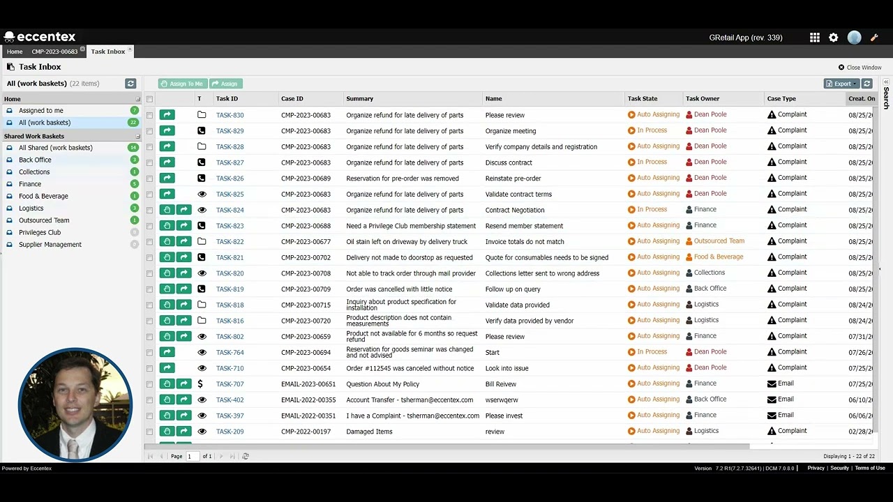 AppBase Tutorial DCM - Tasks and Task Inbox Management Overview