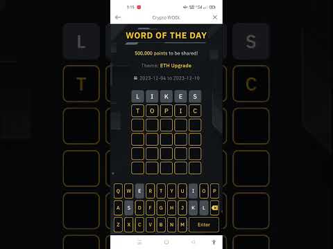 binance word of the 5 letter ETH Upgrade