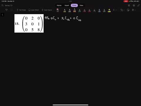 Math245: Determinant by Cofactor Expansion