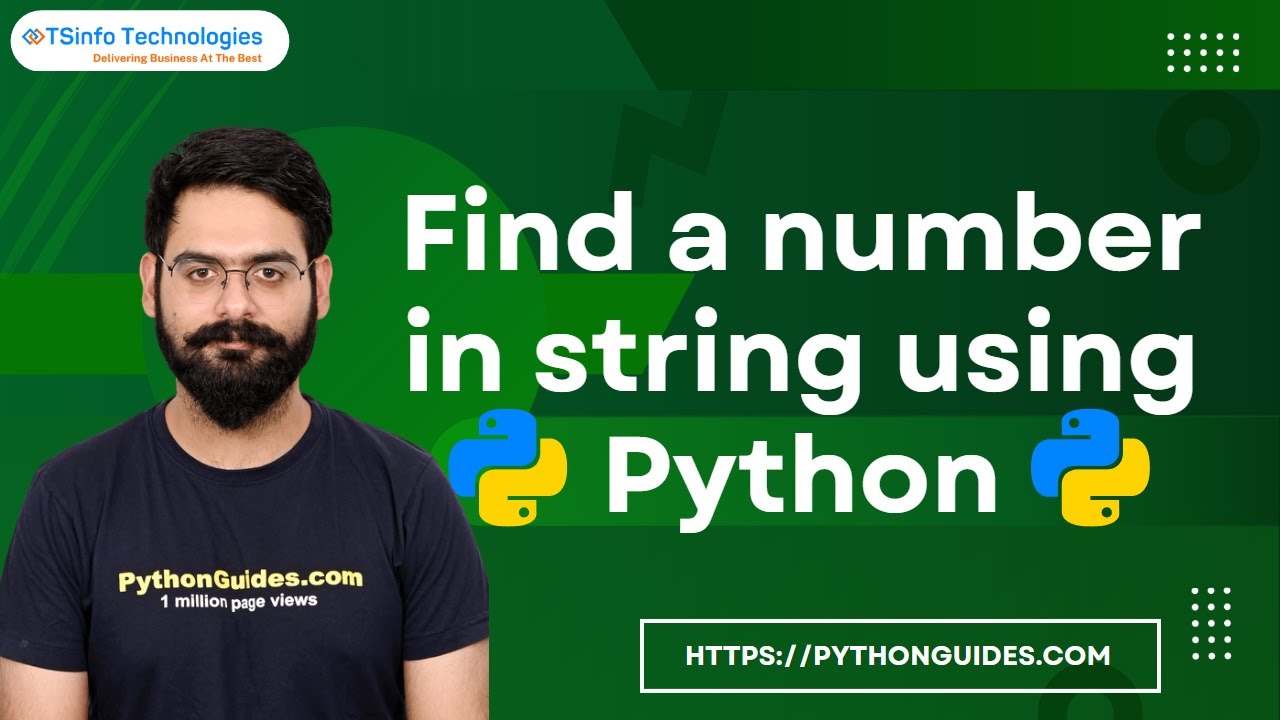 How to find a number in string using Python | Find number in string using Python