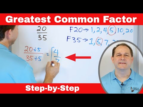 Simplify Fractions using the Greatest Common Factor (GCF)