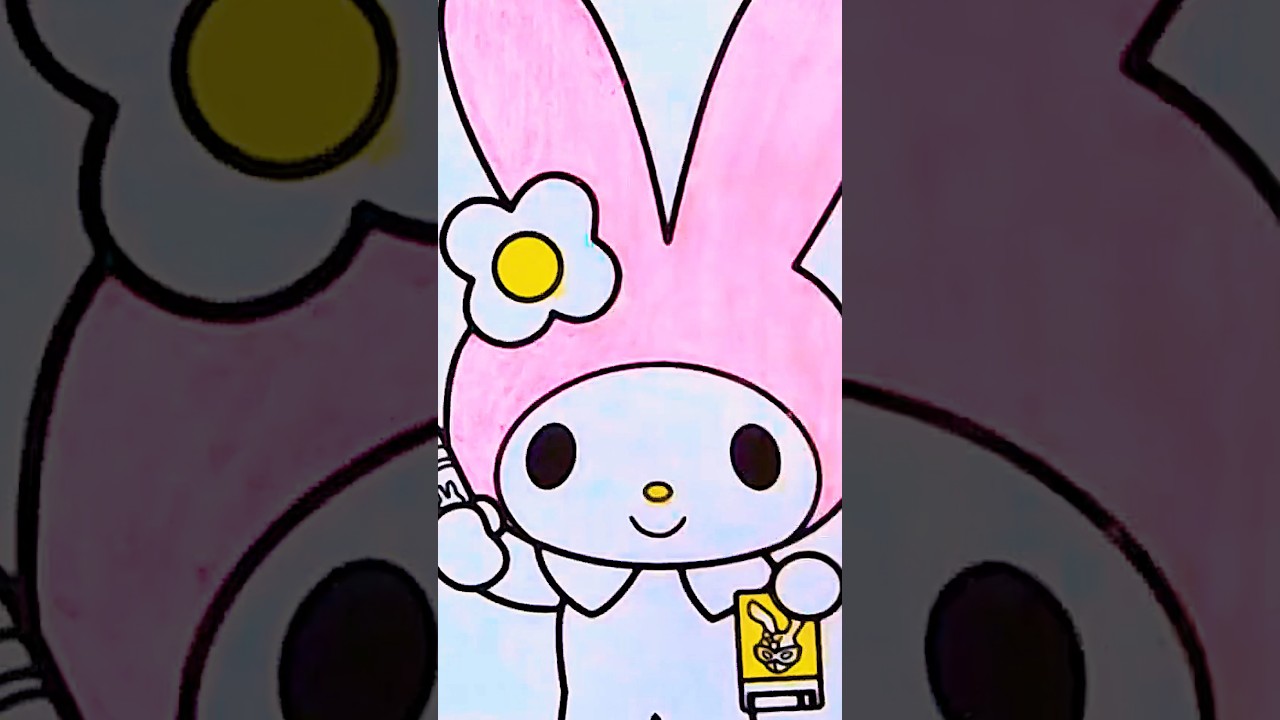 Coloring My Melody 🌸❤️ #coloring #art #mymelody #sanrio