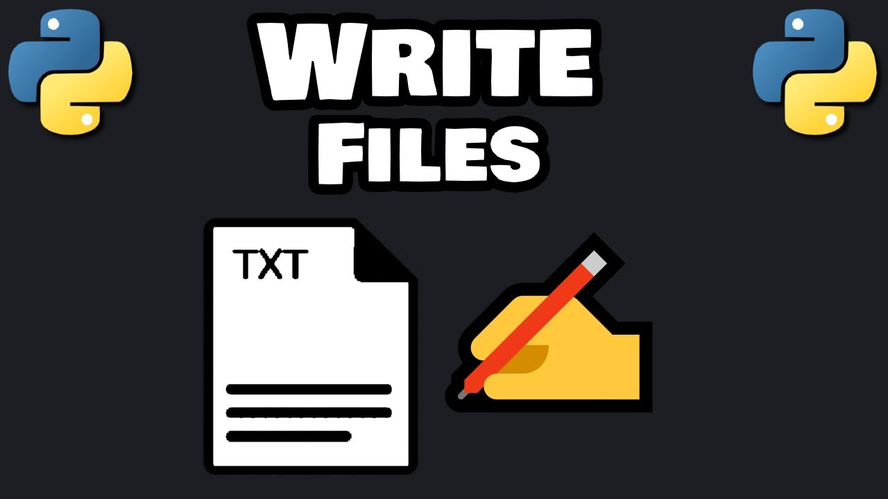 Write files using Python! ✍