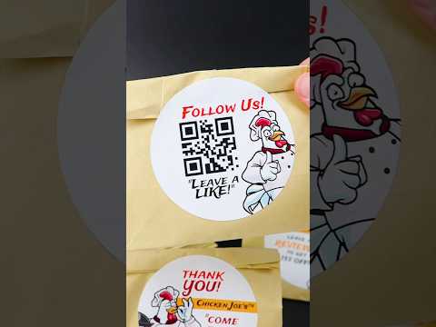 Logo Stickers for Restaurants 🐔🔥 (custom bag seals and more!)