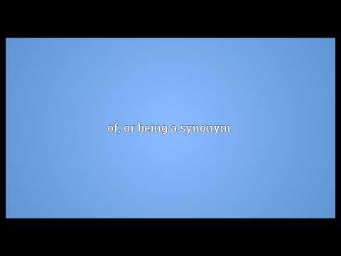 Synonymous Meaning