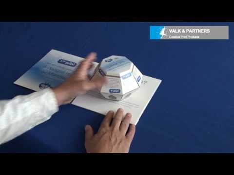 Valk & Partners : Direct Mail Pop up bal groot met 18 vlakken in folder