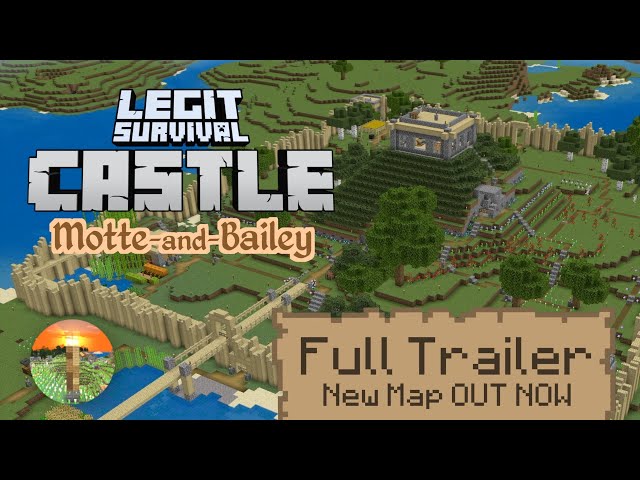 Legit Survival Castle Motte-and-Bailey Minecraft Map