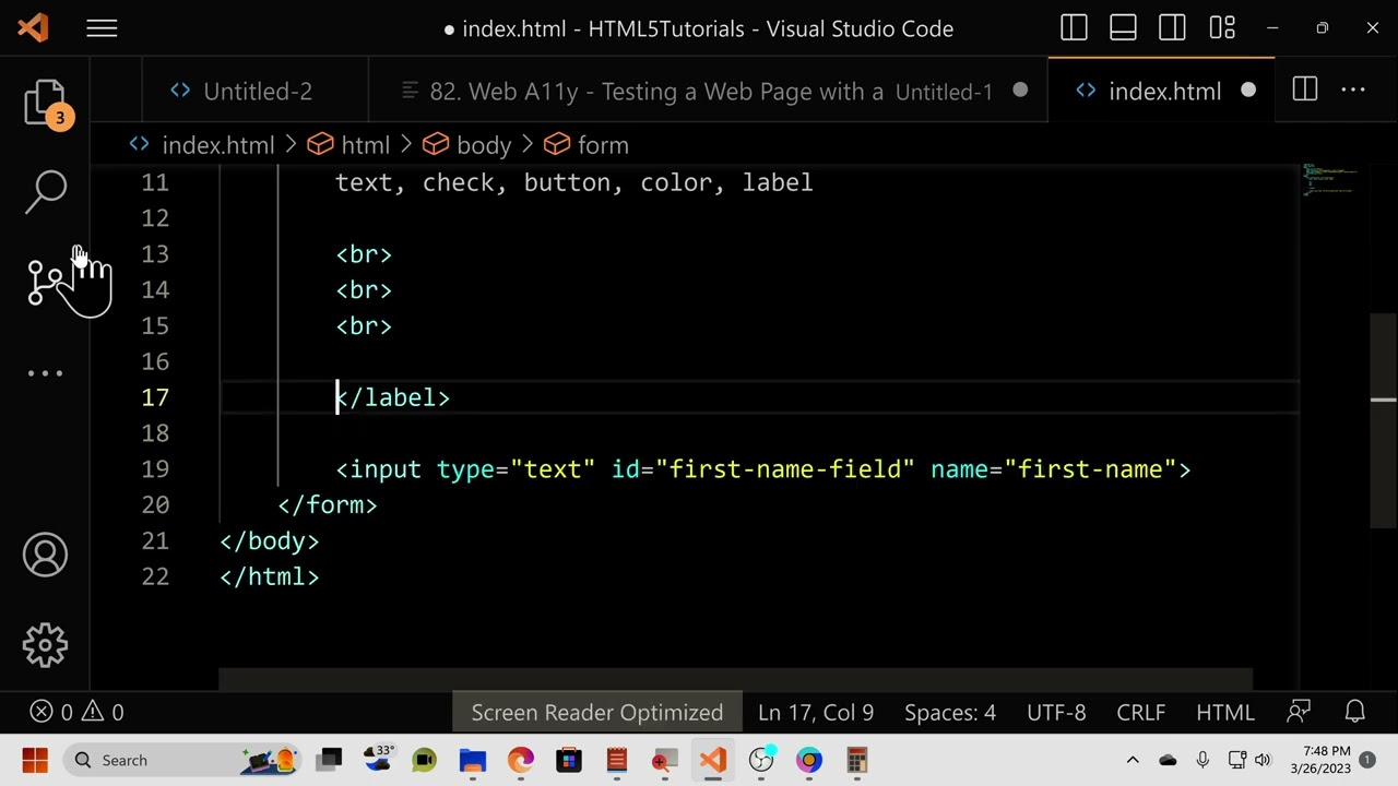 HTML5 - 34 - Text Inputs, Checkboxes, Color Inputs, Button Input Type, and Labels