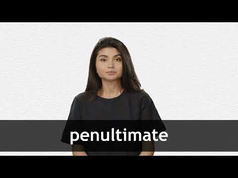 PENULTIMATE - Definition & Translations | Collins English Dictionary