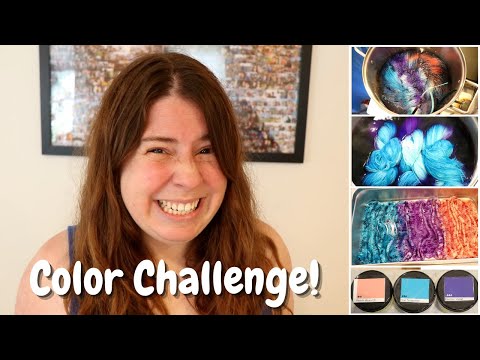 Dyepot PS #38 - Color Challenge Part 2 - Dyeing Many Colorways with Peach, Turquoise, and Purple!