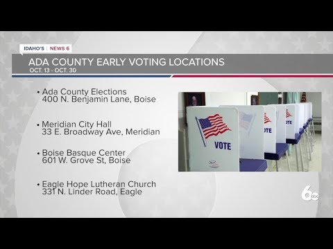 Early voting locations for Ada, Canyon Counties