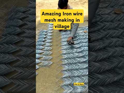 how to make iron wire mesh in village 🧐👌🙏#shortsfeeds #youtubeshorts #shortsviral