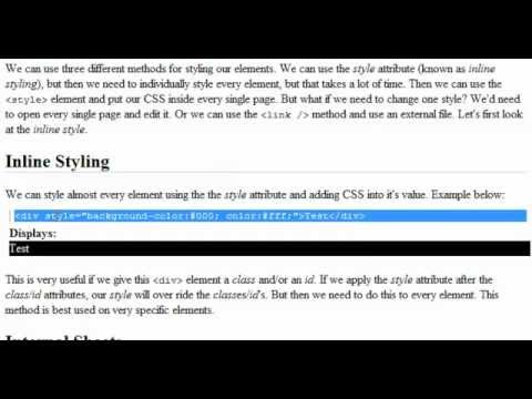 Learn CSS Tutorial | Using Style Sheets - Mind Luster
