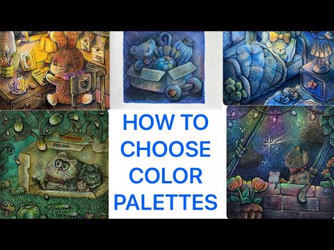 HOW TO CHOOSE COLOR PALETTES FOR YOUR COLORING PAGES #adultcoloring #coloring #coloringtutorial