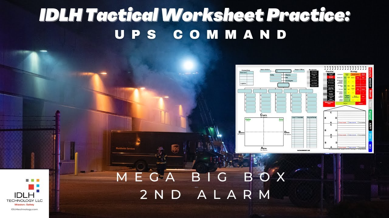 IDLH Tactical Worksheet® Command Board Practice: UPS Command