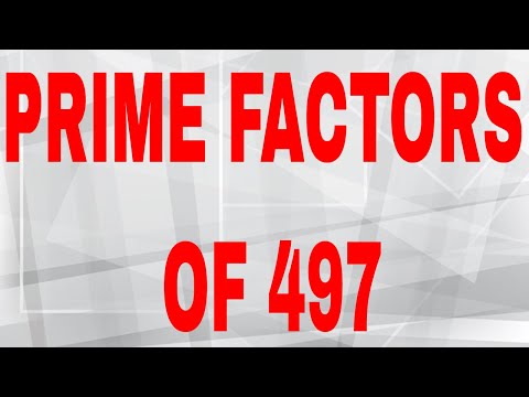 Prime factors of 497|Prime Factorization