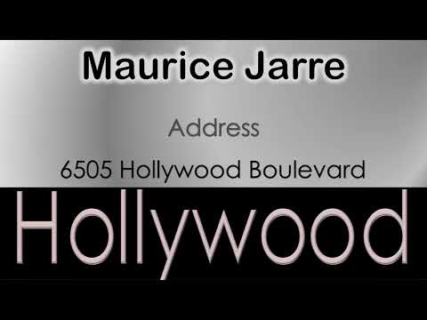 Maurice Jarre How to pronounce Maurice Jarre Hollywood Actor from 6505 Hollywood Boulevard?