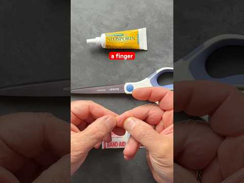 How to Apply an Adhesive Bandage to a Finger Cut #firstaid #bandage #plaster