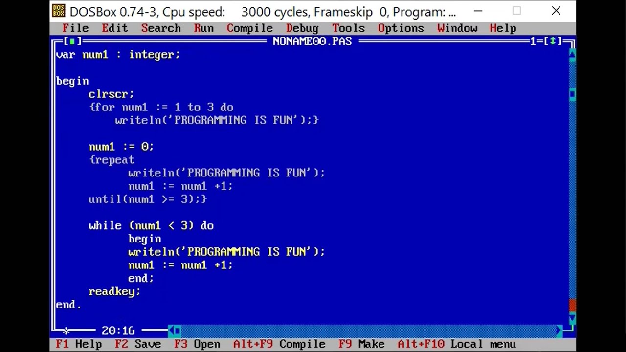 Pascal |  For Do loop, Repeat Until loop and While Do loop