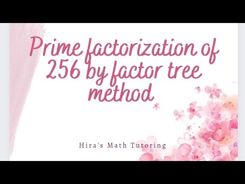 prime factorization of 256, factor tree method