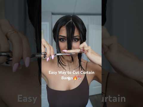 DIY CURTAIN BANGS😳😳#curtainbangtutorial #hairstyles #hairtutorial #hairhack #beauty #fyp