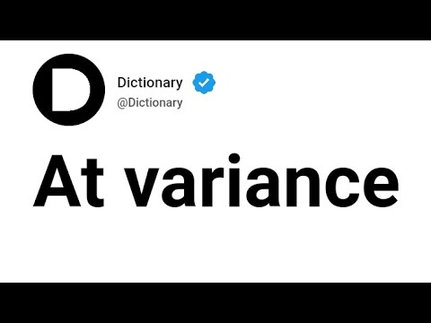 At variance Meaning In English