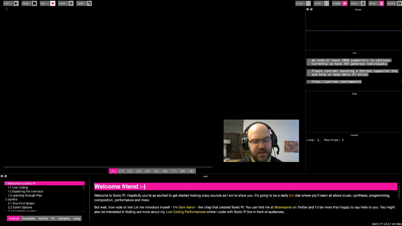 Welcome to Sonic Pi - The Sonic Pi Tutorial section 1