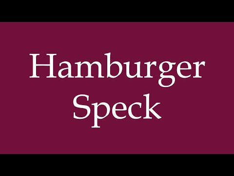 How to Pronounce ''Hamburger Speck'' (Hamburger Bacon) Correctly in German